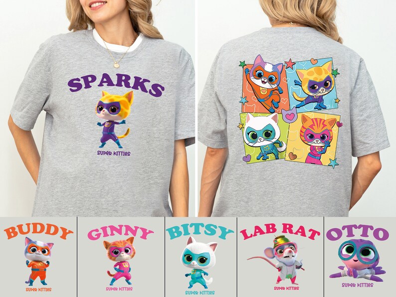 Disney Super Kitties Shirt, Ginny Cat Shirt, Bitsy Cat Shirt, Buddy Cat ...