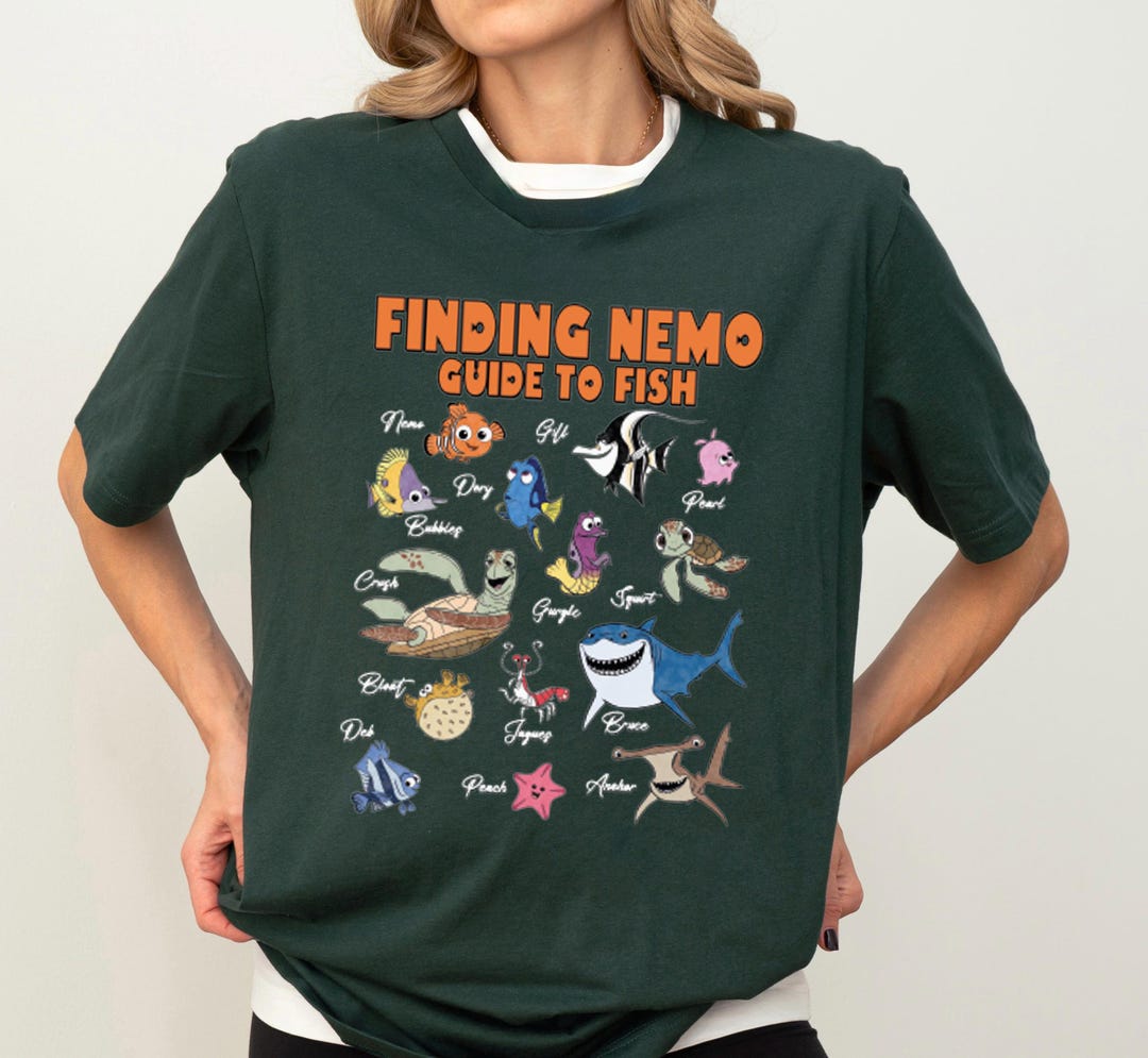 Finding Nemo Guide to Fish Shirt, Sea Animal T-shirt, Land Just Keep ...