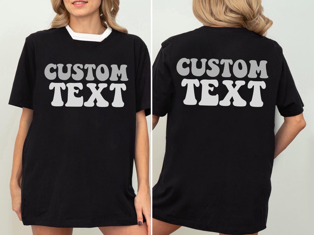 Front and Back Custom Shirt, Personalized Name T-shirt, Family Custom ...