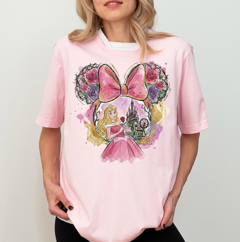 Princess Shirt, Watercolor Princess Ears T-shirt, Land Girls Trip Tee ...