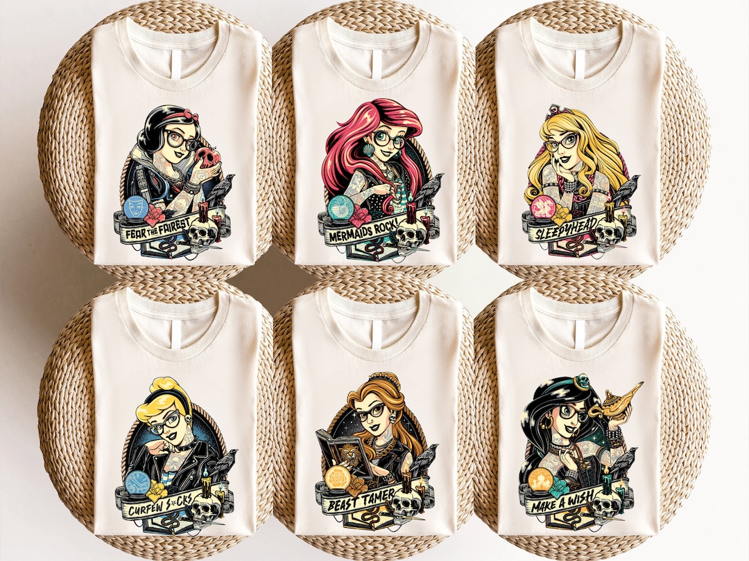 Disney Rocker Princess & Prince Shirt, WDW Punk Characters Trip Shirt ...