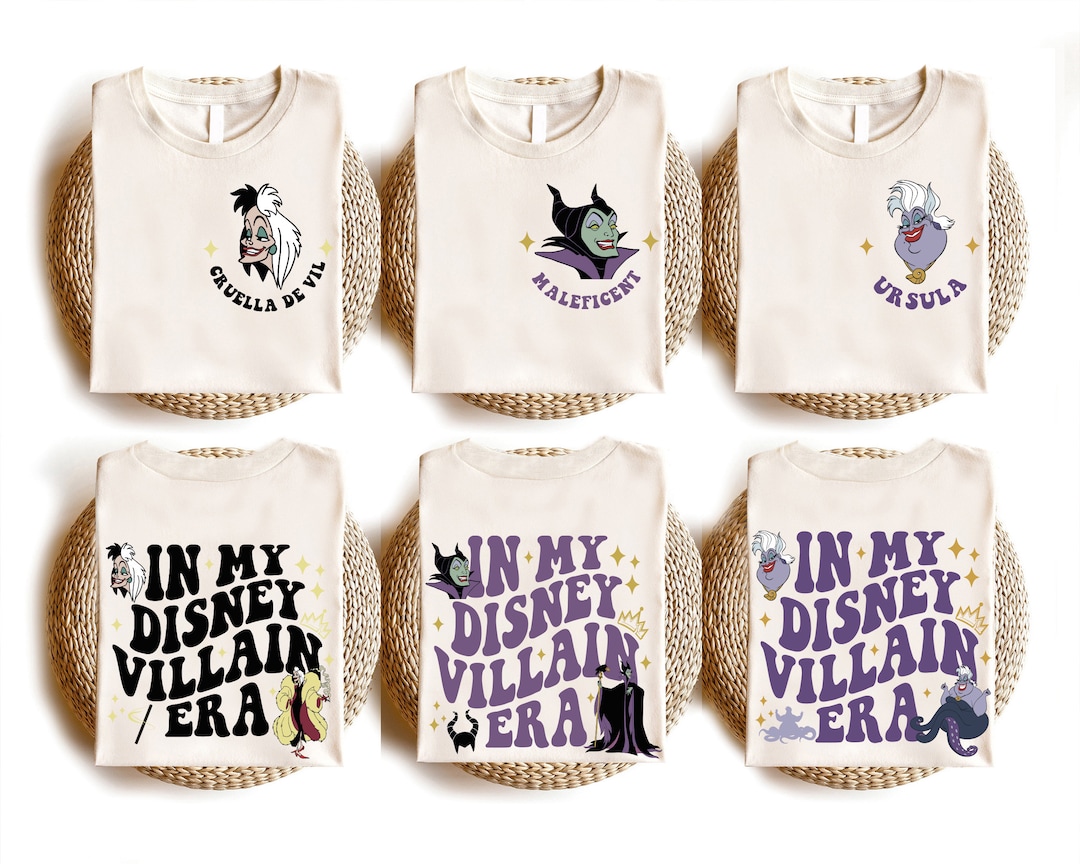 In My Disney Villains Era Shirt, Bad Witches Villains Shirt, Maleficent Evil Queen Ursula ...
