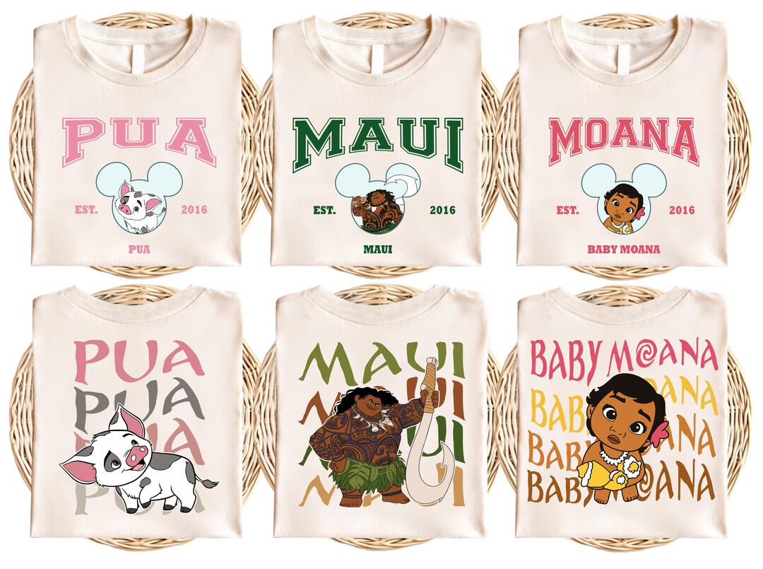 Disney Princess Moana Characters Shirt, Disneyland Besties Shirt, Hei ...