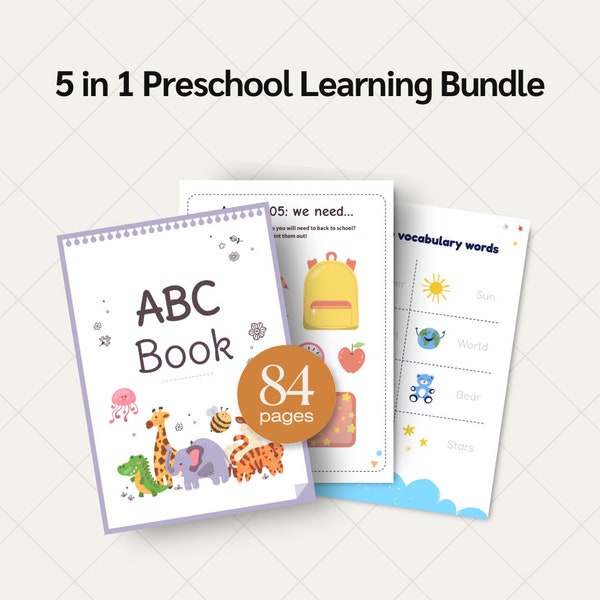 Preschool Workbook - Etsy