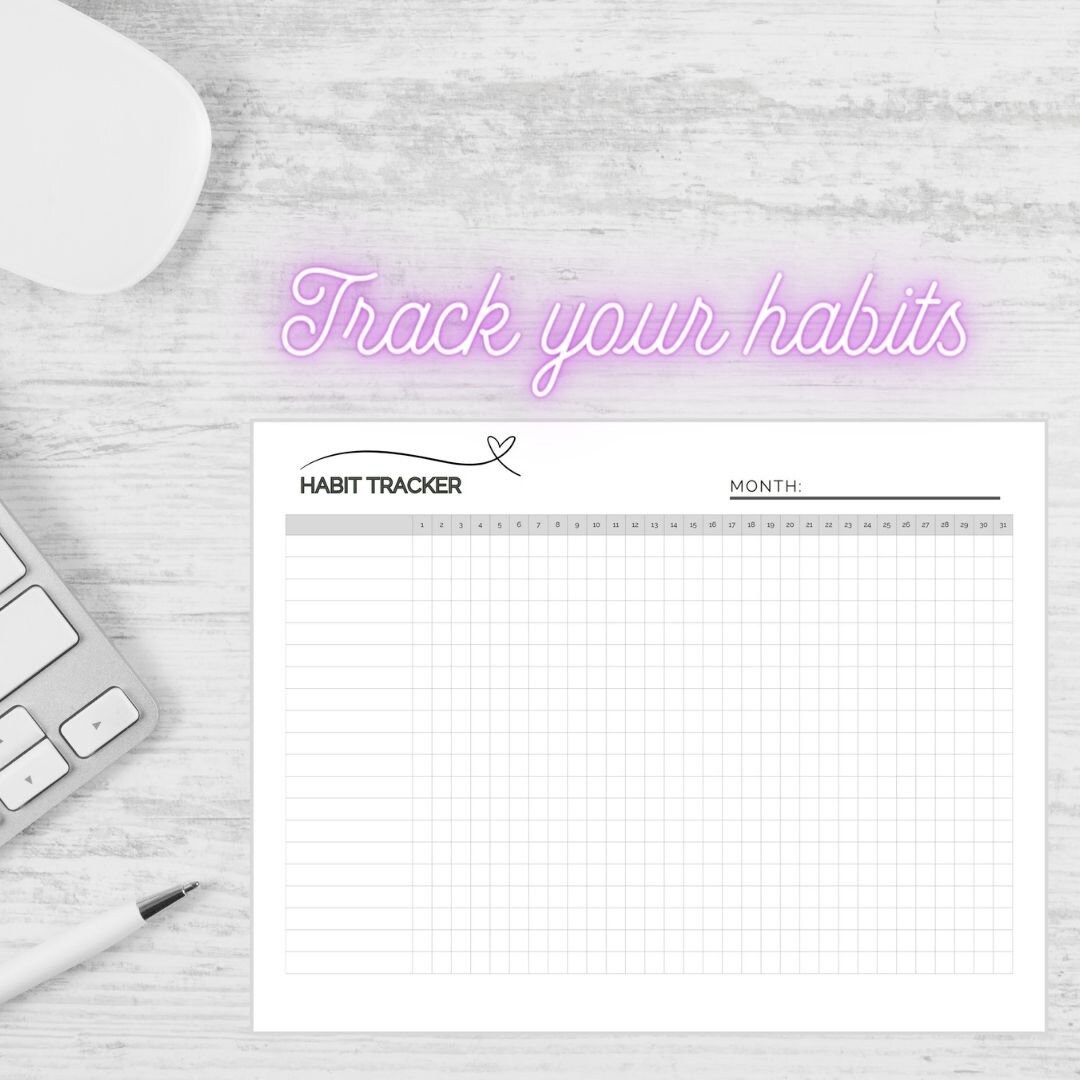 Printable Daily Habit Tracker, Goals, Consistency Routine, Lifestyle - Etsy