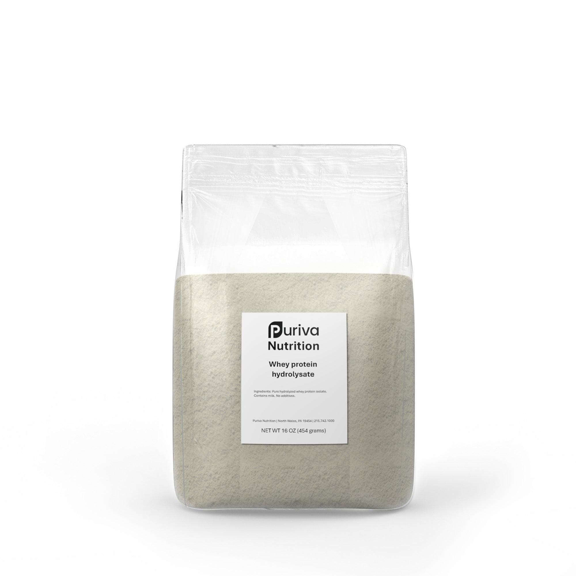 Protein Powder, Hydrolyzed Whey Protein Isolate, Plain, 1 Pound, Puriva ...