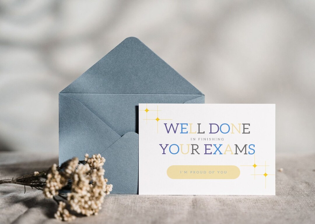 Well Done in Finishing Your Exams // Celebration Digital Cards, Edit ...