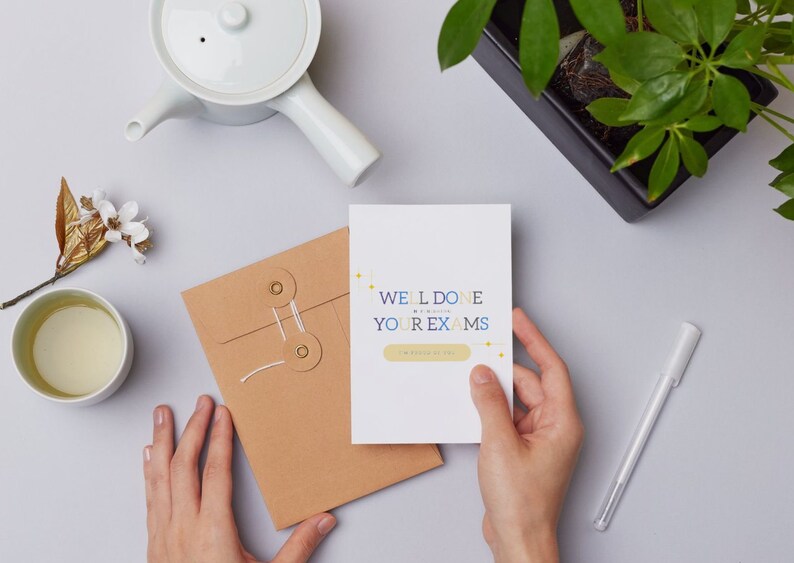 Well Done in Finishing Your Exams // Celebration Digital Cards, Edit ...