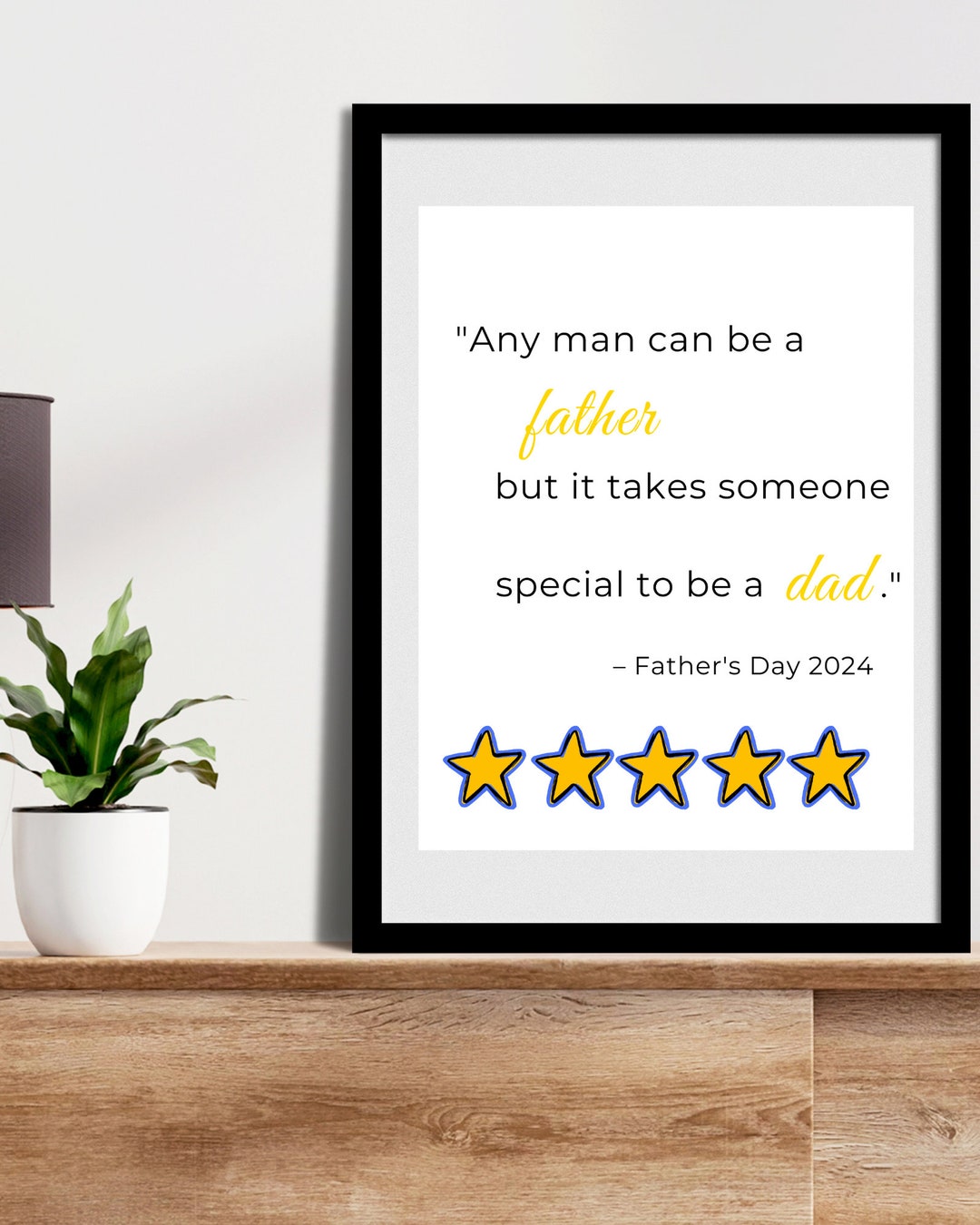 Heartfelt Father's Day Quote Wall Art - Digital Download // Printable ...