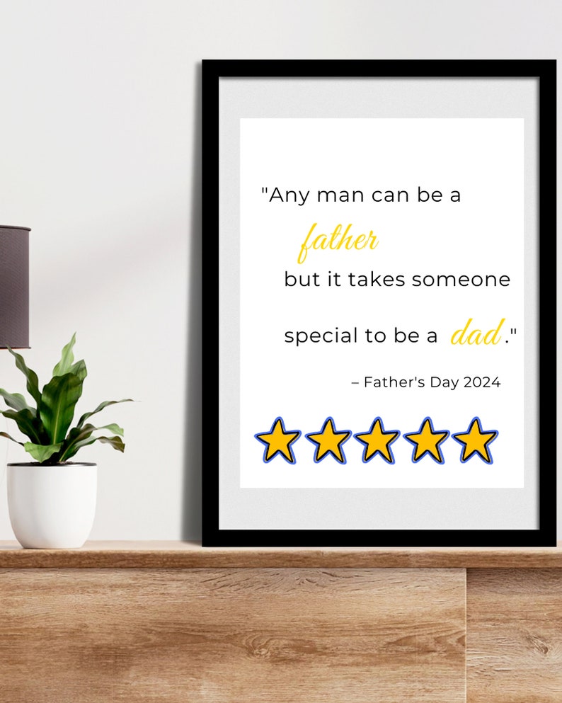 Heartfelt Father's Day Quote Wall Art - Digital Download // Printable ...