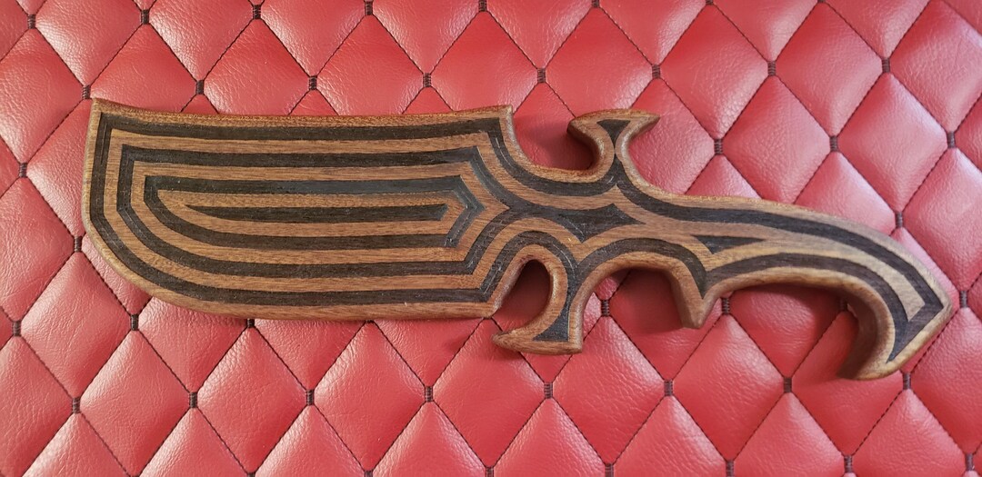 Thick and Thuddy Sapele BDSM Fantasy LARP Knife Wooden Paddle for ...