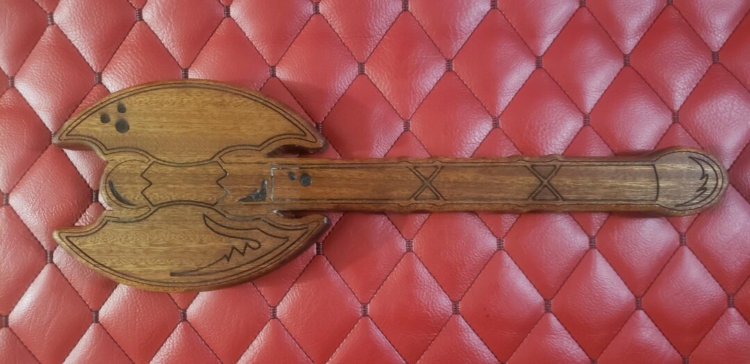 Thick and Thuddy Sapele BDSM Axe Paddle for Spanking and Impact Play ...