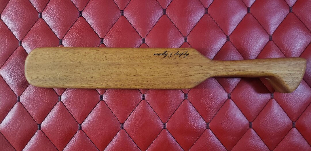 Thick and Thuddy Cumaru Brazilian Teak BDSM Paddle for Spanking and ...