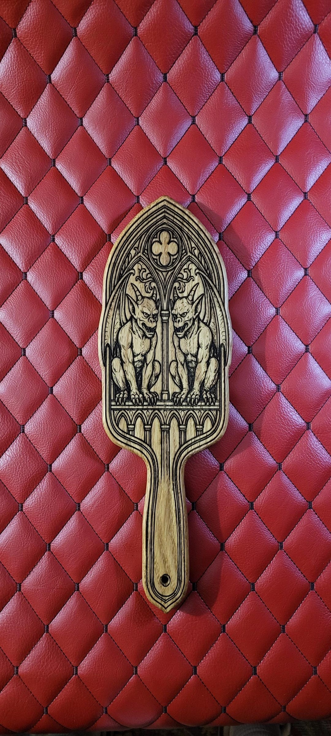 Gothic Gargoyle Wooden Paddle: Laser Engraved Dungeon Art Impact Toy - Etsy