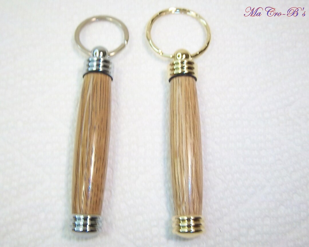Wild Turkey White Oak Barrel Secret Compartment Keychain: Gold and ...