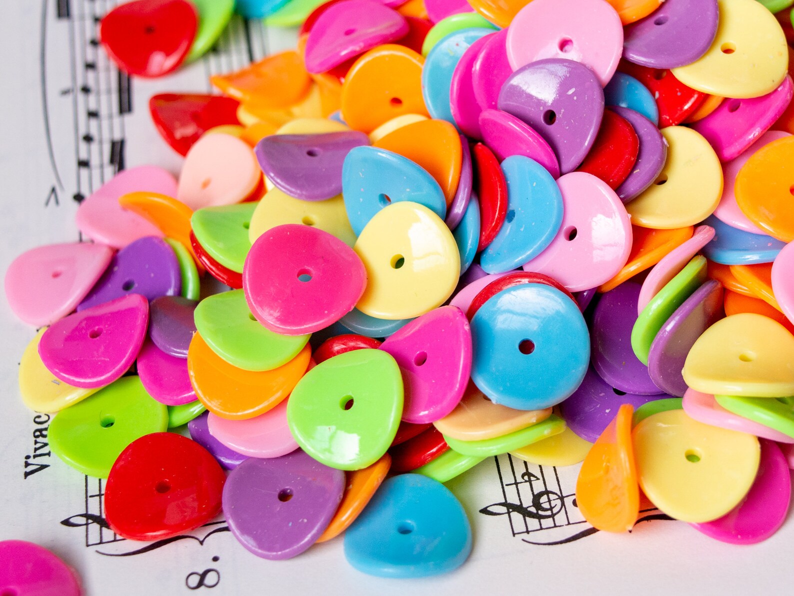 15x5mm Wavy Disc Beads in Colorful Acrylic, Fun Mix of Nesting Beads ...