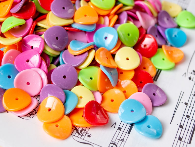 15x5mm Wavy Disc Beads in Colorful Acrylic Fun Mix of Nesting | Etsy