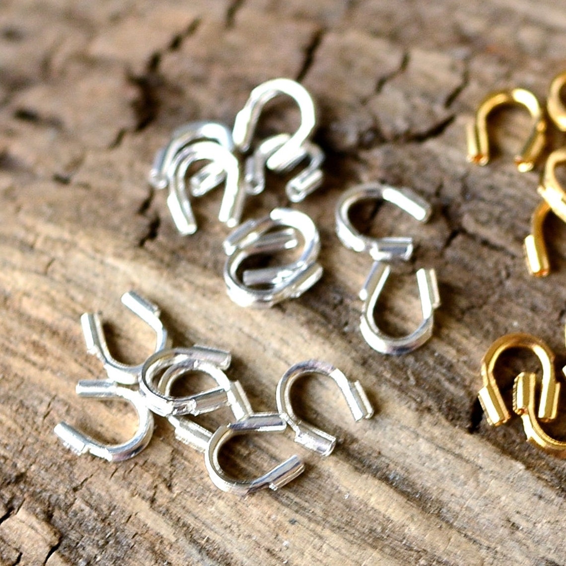 100 4x4mm Wire Guardians in Gold or Silver Plated Brass Wire | Etsy