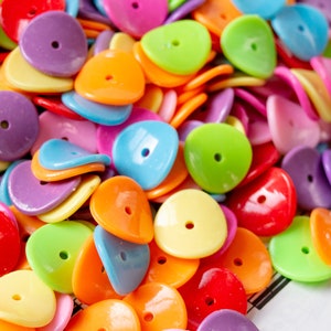 15x5mm Wavy Disc Beads in Colorful Acrylic, Fun Mix of Nesting Beads ...