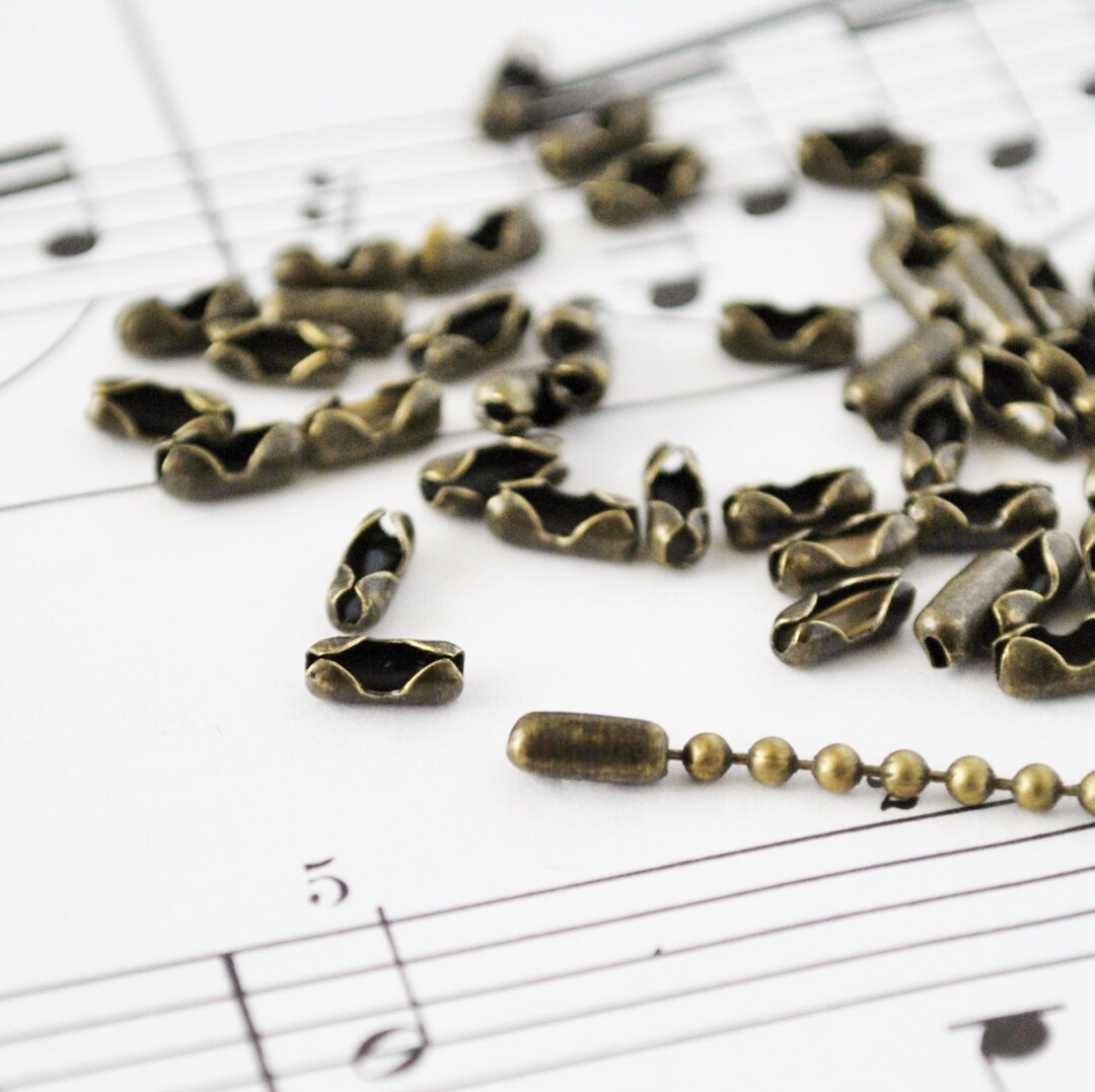 20 Ball Chain Clasps Antiqued Bronze - Etsy