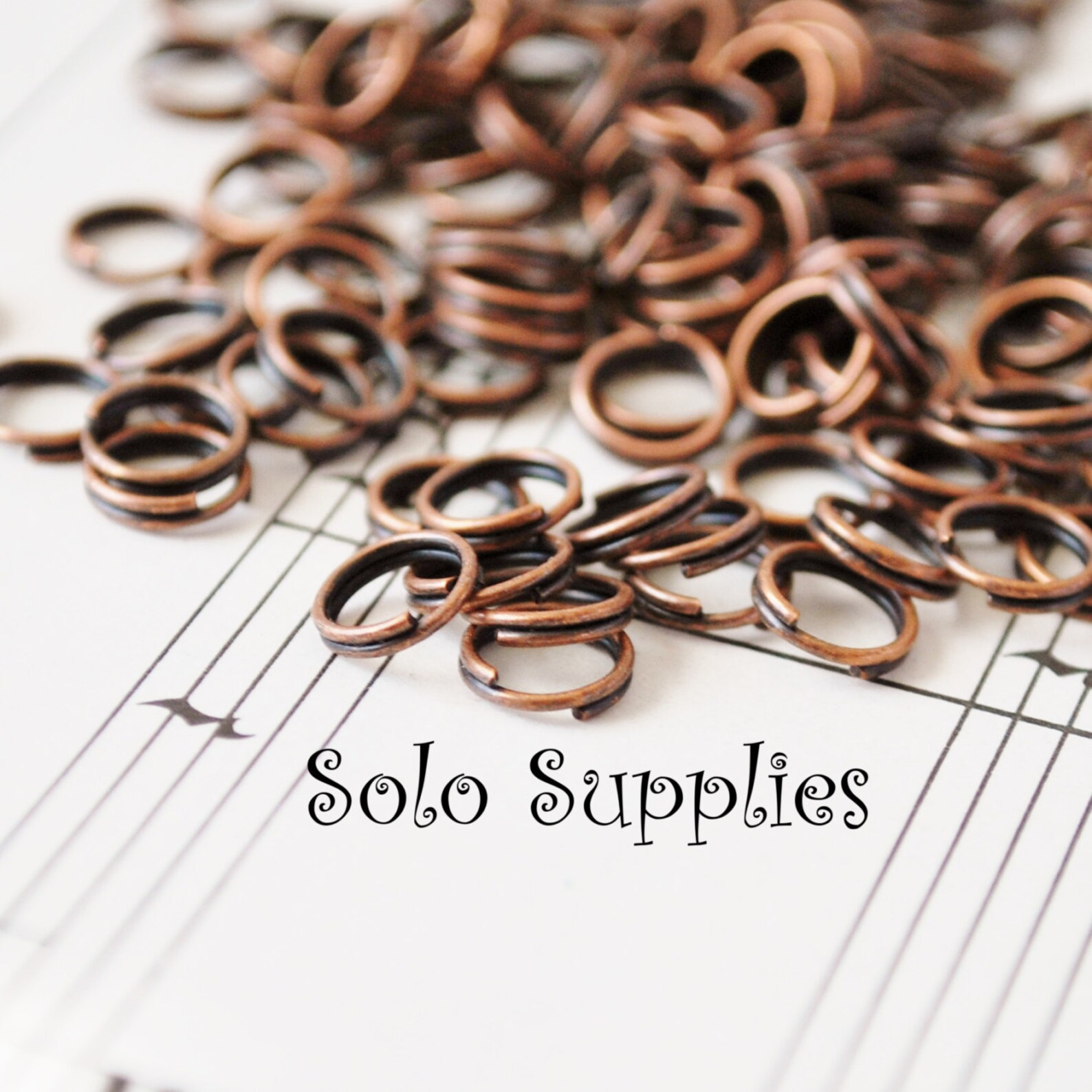 50 6mm Antiqued Copper Split Rings - Etsy