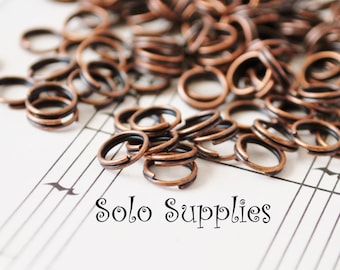 50 6mm Antiqued Brass Split Rings | Etsy