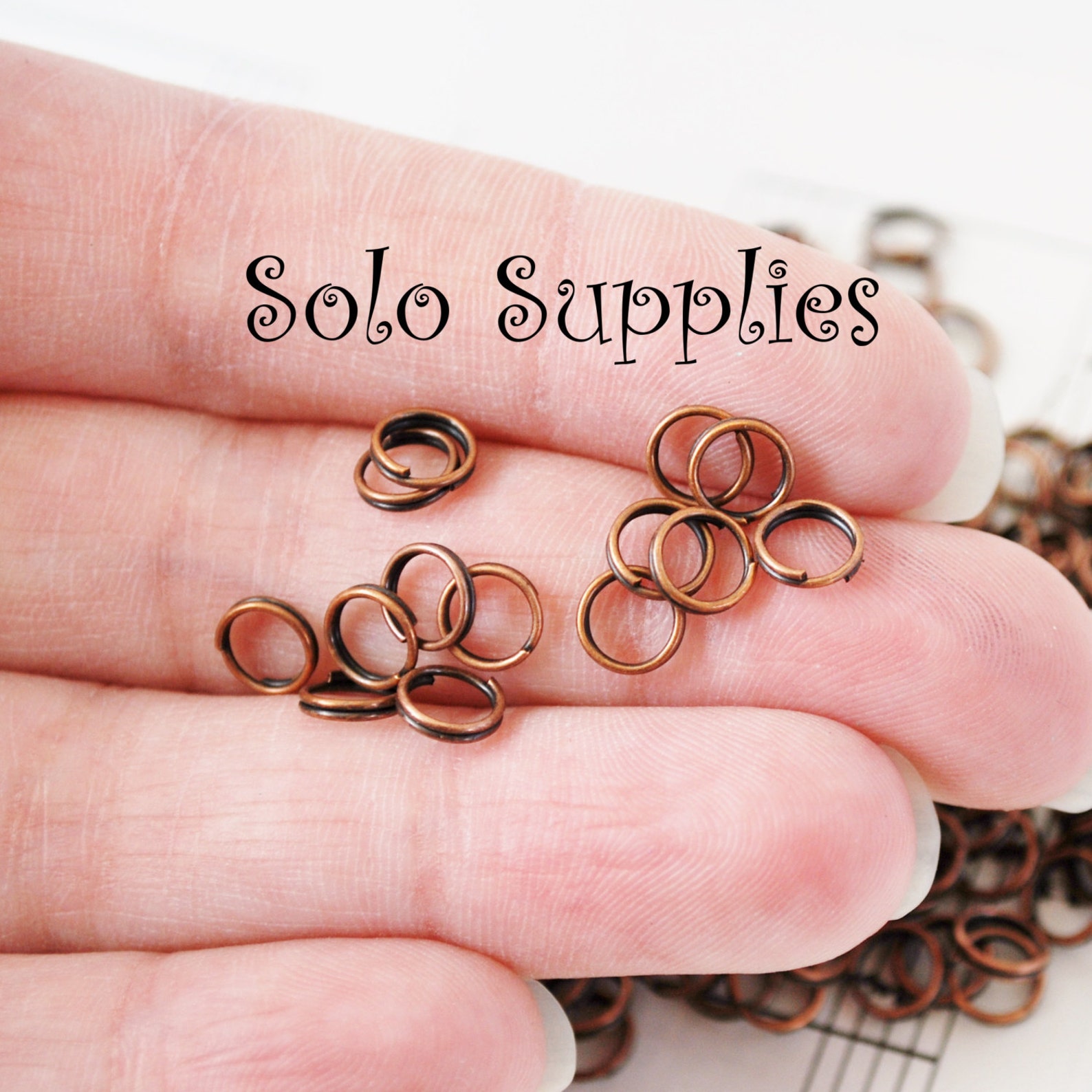 50 6mm Antiqued Copper Split Rings - Etsy