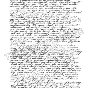 Wall Art Darcy's Letter to Elizabeth Bennet Handwritten Pride and ...