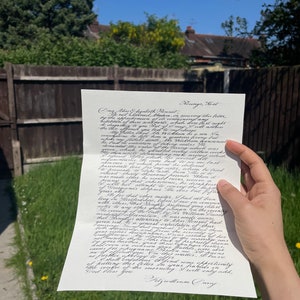 Wall Art Darcy's Letter to Elizabeth Bennet Handwritten Pride and ...