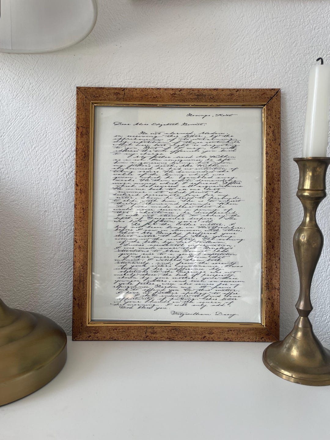 Mr. Darcy Letter to Elizabeth Bennet Print: Pride and Prejudice ...