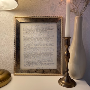 Wall Art Darcy's Letter to Elizabeth Bennet Handwritten Pride and ...