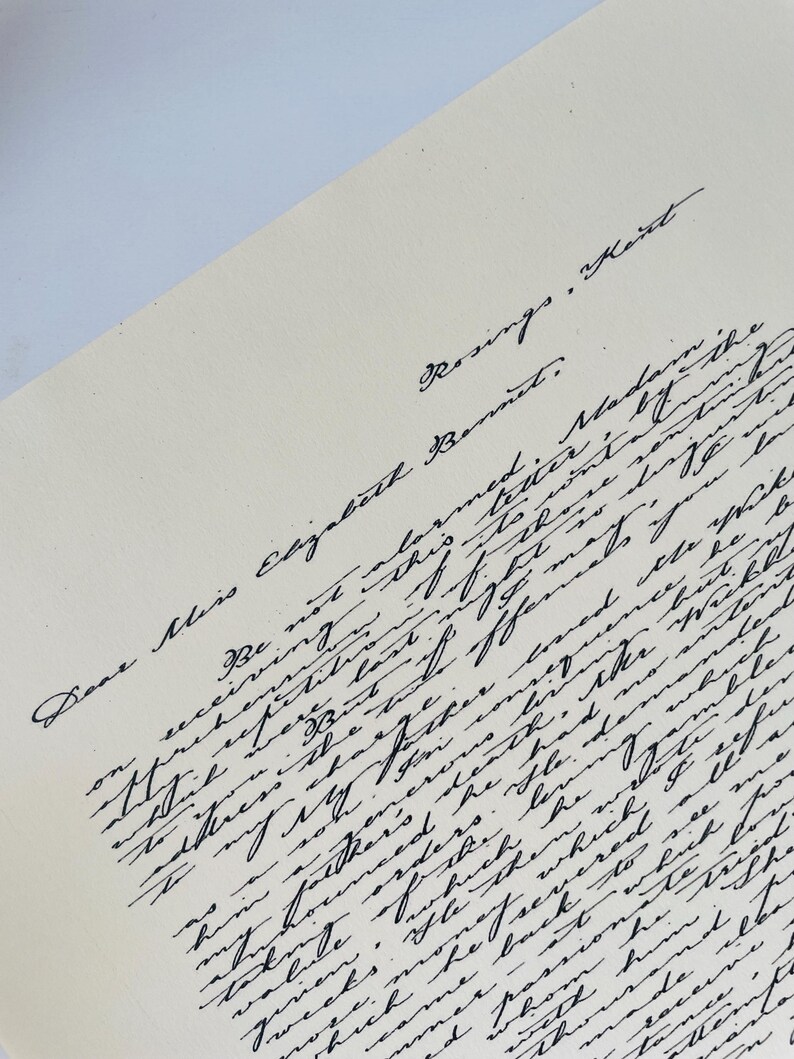 Mr. Darcy Letter to Elizabeth Bennet Print: Pride and Prejudice ...
