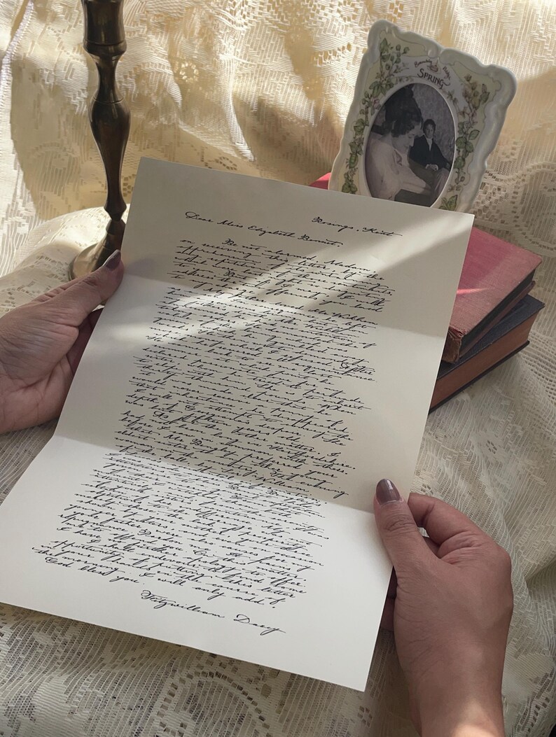 Mr. Darcy Letter to Elizabeth Bennet: Pride and Prejudice Replica - Etsy