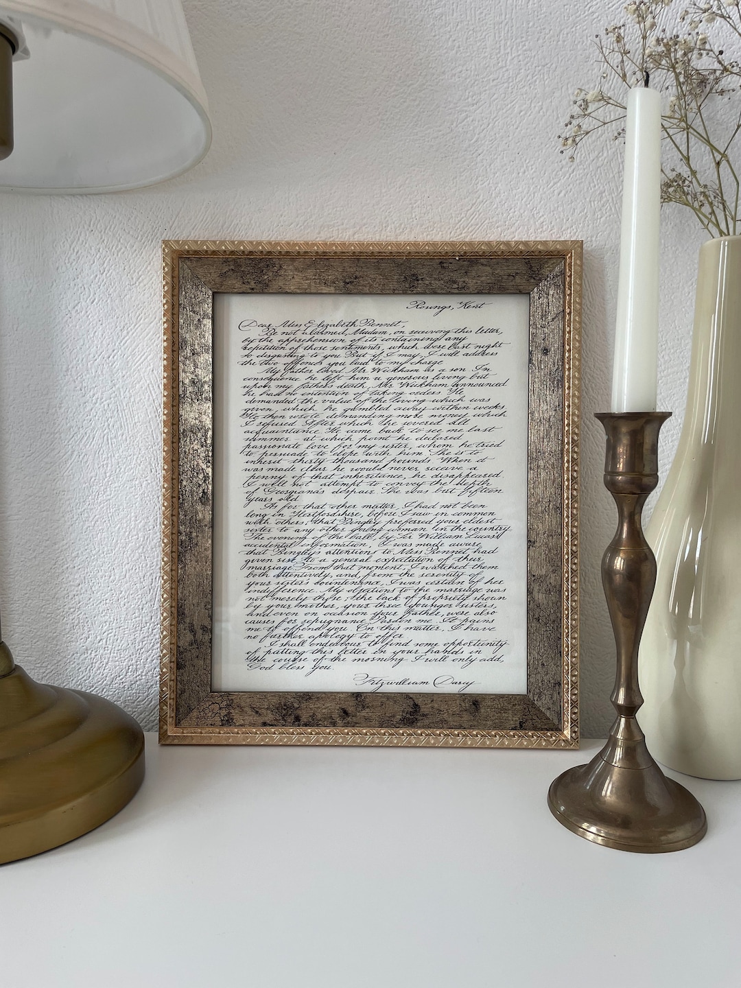 Pride and Prejudice Handwritten Mr Darcy's Letter to Elizabeth Bennet ...