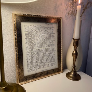 Wall Art Darcy's Letter to Elizabeth Bennet Handwritten Pride and ...