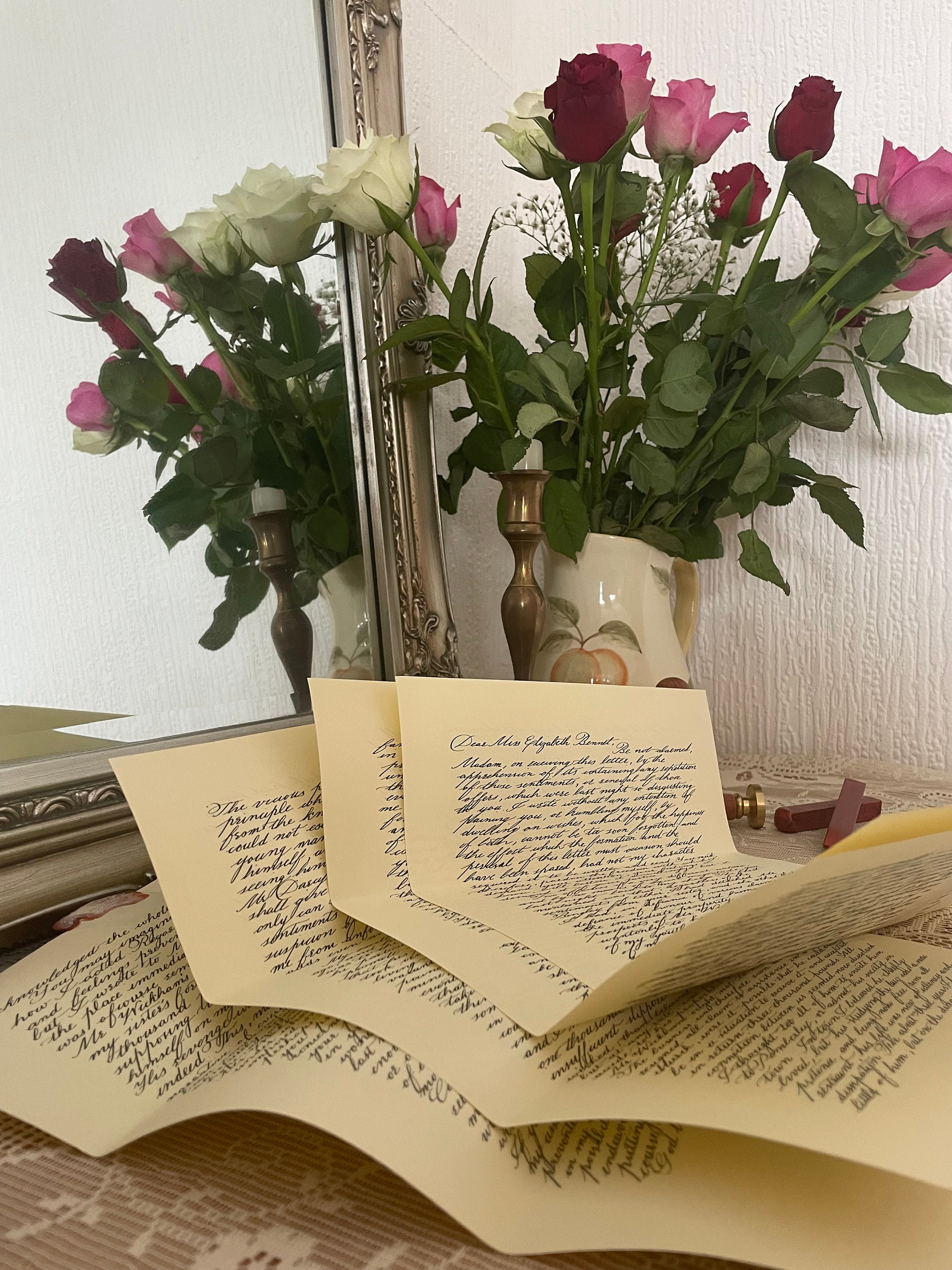 Handwritten Mr. Darcy Letter to Elizabeth Bennet Complete Pride and ...