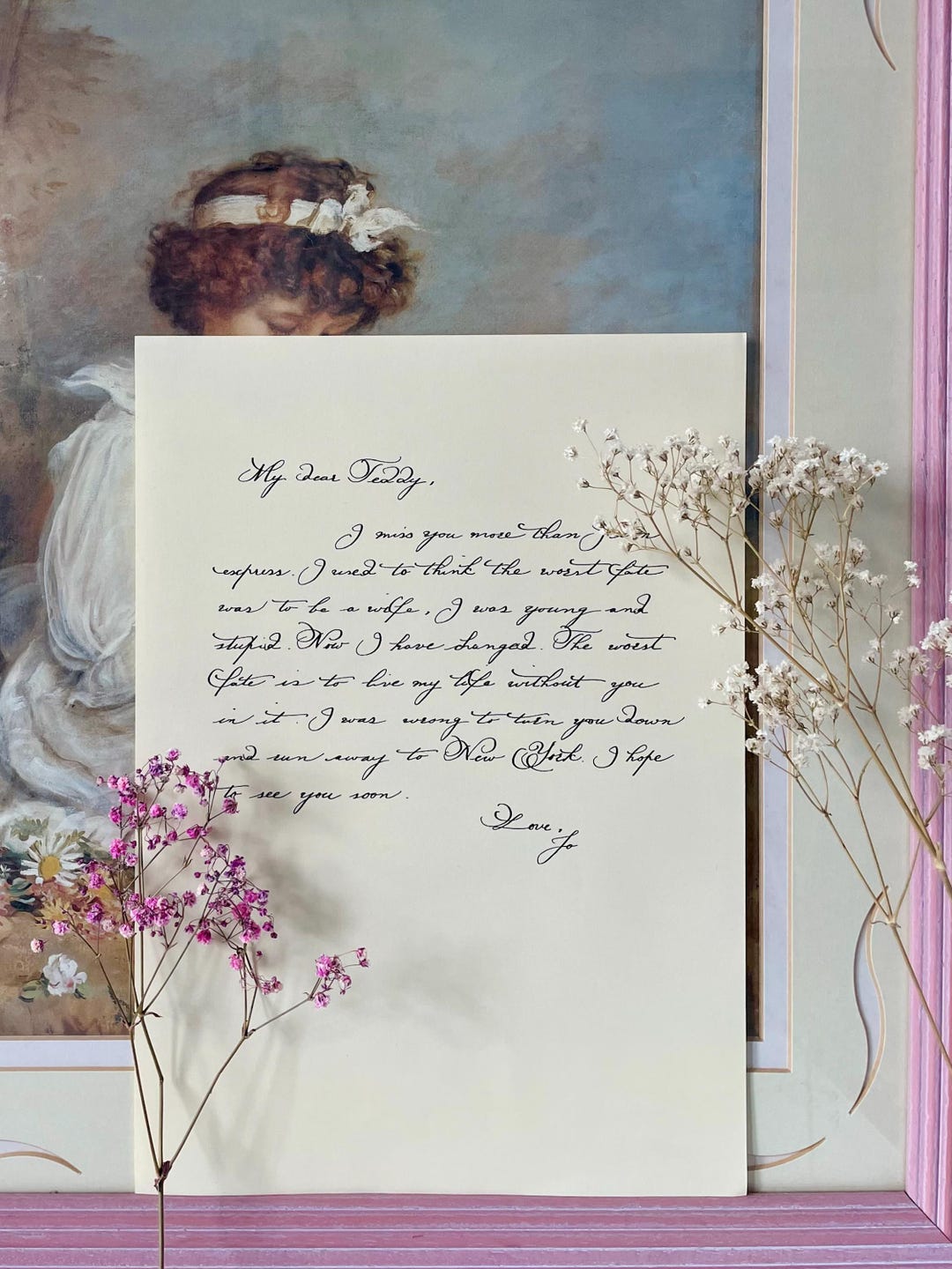 Little Women Handwritten Jo March's Letter to Laurie Louisa May Alcott ...