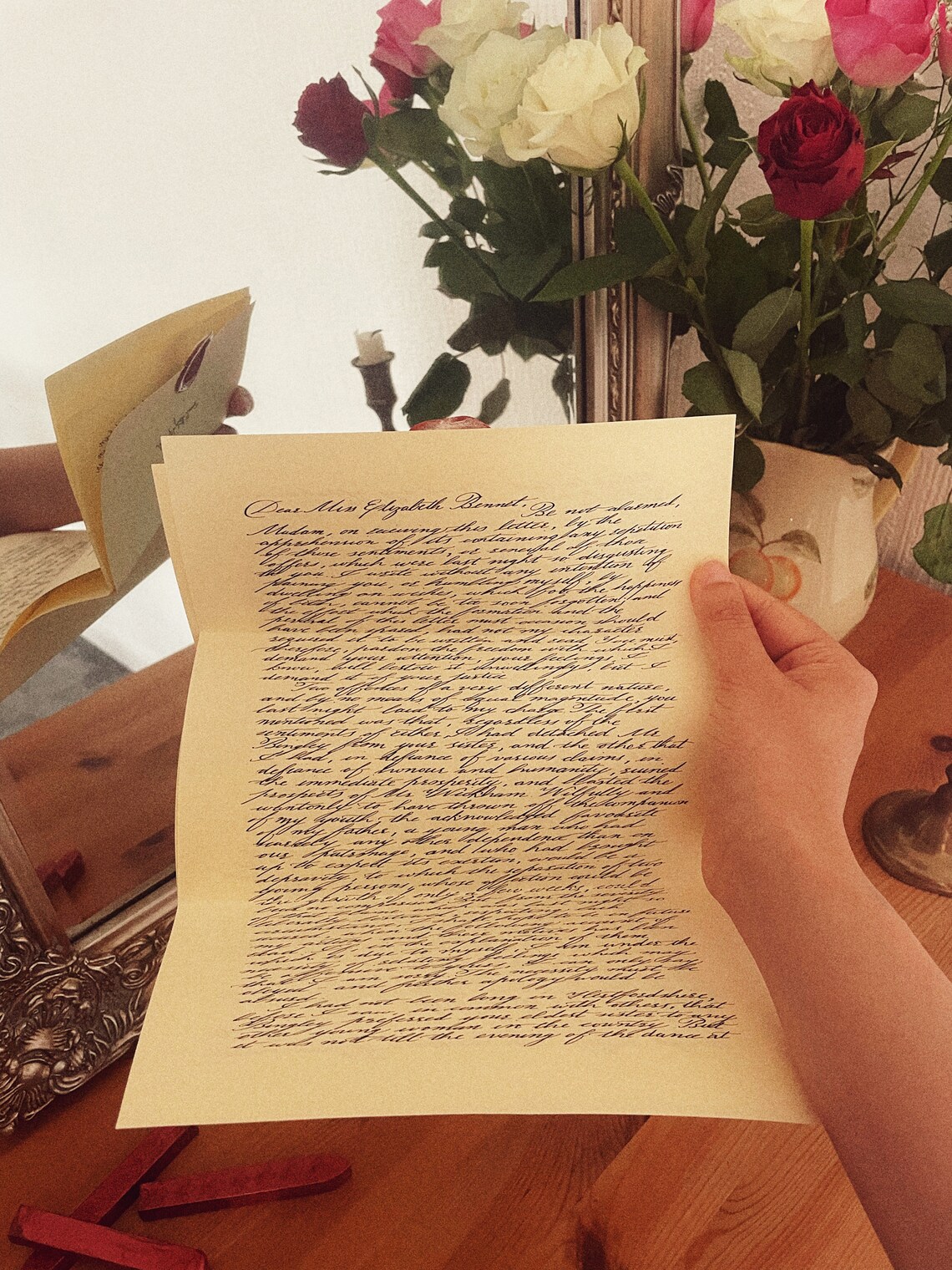 Handwritten Mr. Darcy Letter to Elizabeth Bennet Complete Pride and ...