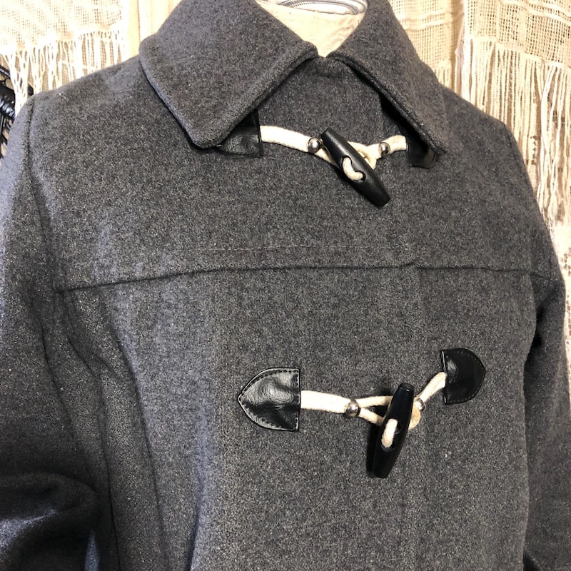Black Duffle Coat Women - Etsy