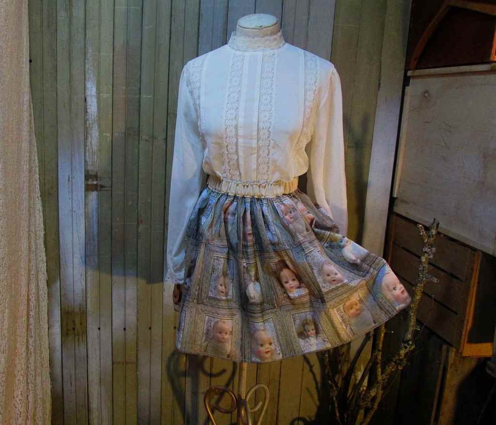 Decrepit Dolls handmade skirt Creepy babydolls skirt Spooky | Etsy