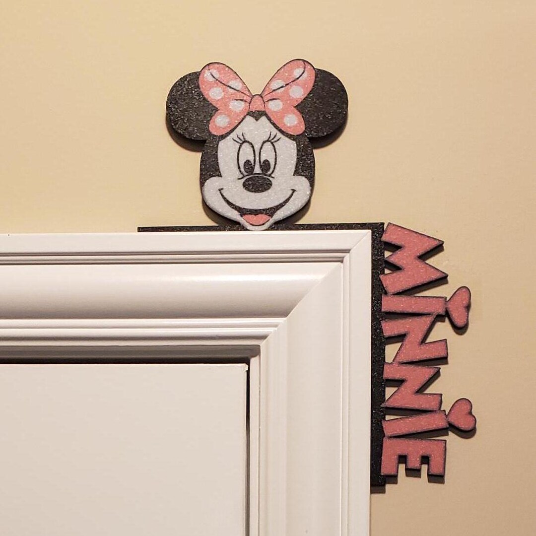 Minnie Mouse Door Corner Decor Disney Nursery Room Decor, Kids Room ...