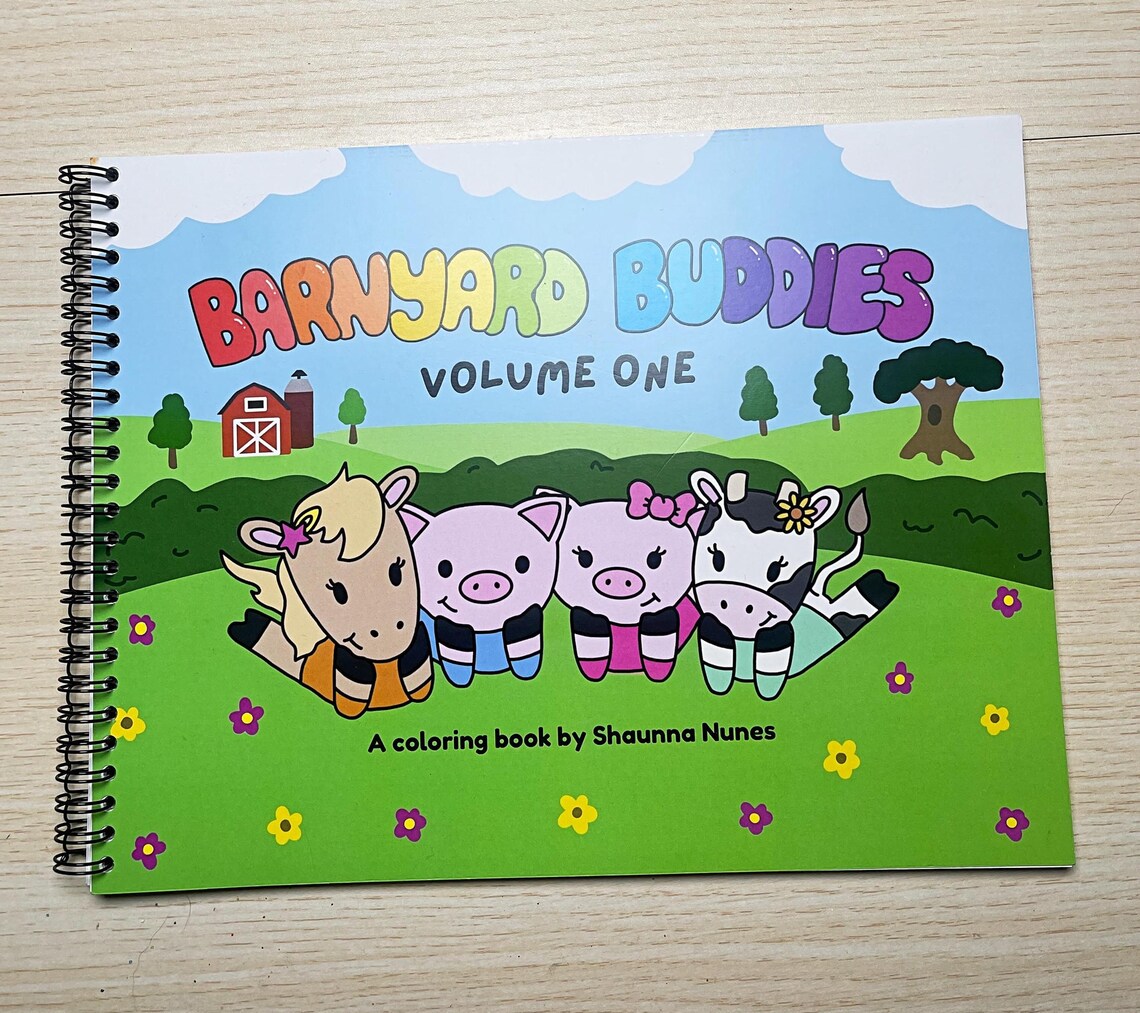 Barnyard Buddies Volume 1 Coloring Book | Hand Drawn Cute Coloring ...