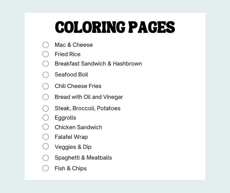 40 Food Coloring Pages! Download and Print My Hand Drawn Food Coloring ...