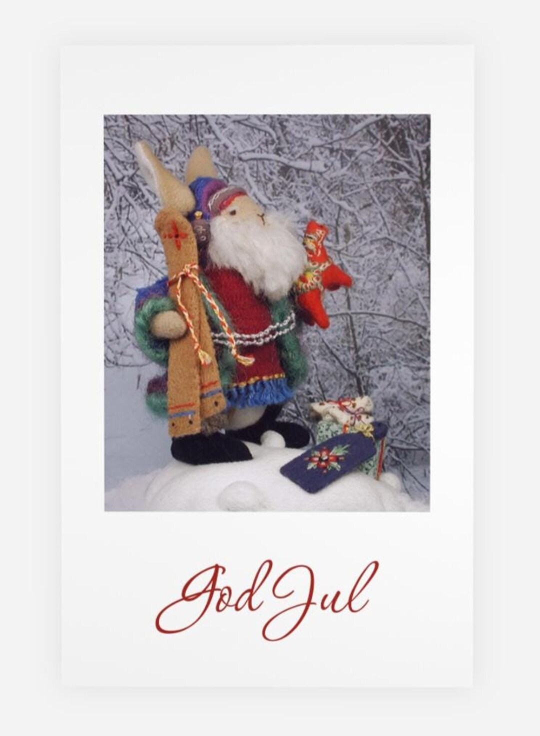 God Jul Christmas Card Set of Ten - Etsy