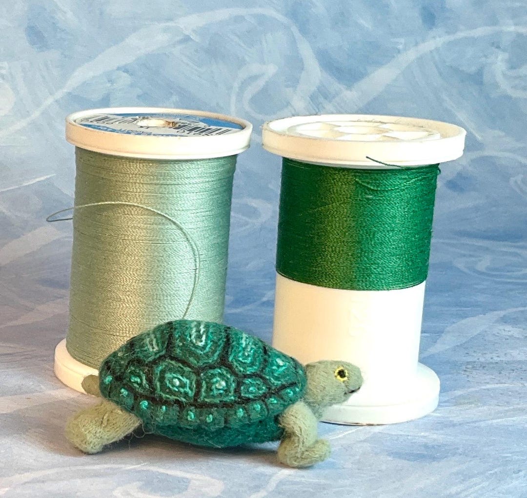 Hand Embroidered Turtle - Etsy