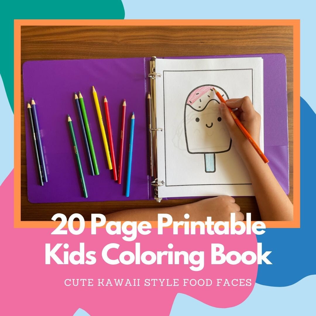 Printable Coloring Pages for Kids 20 Page Printable Coloring Book Cute ...