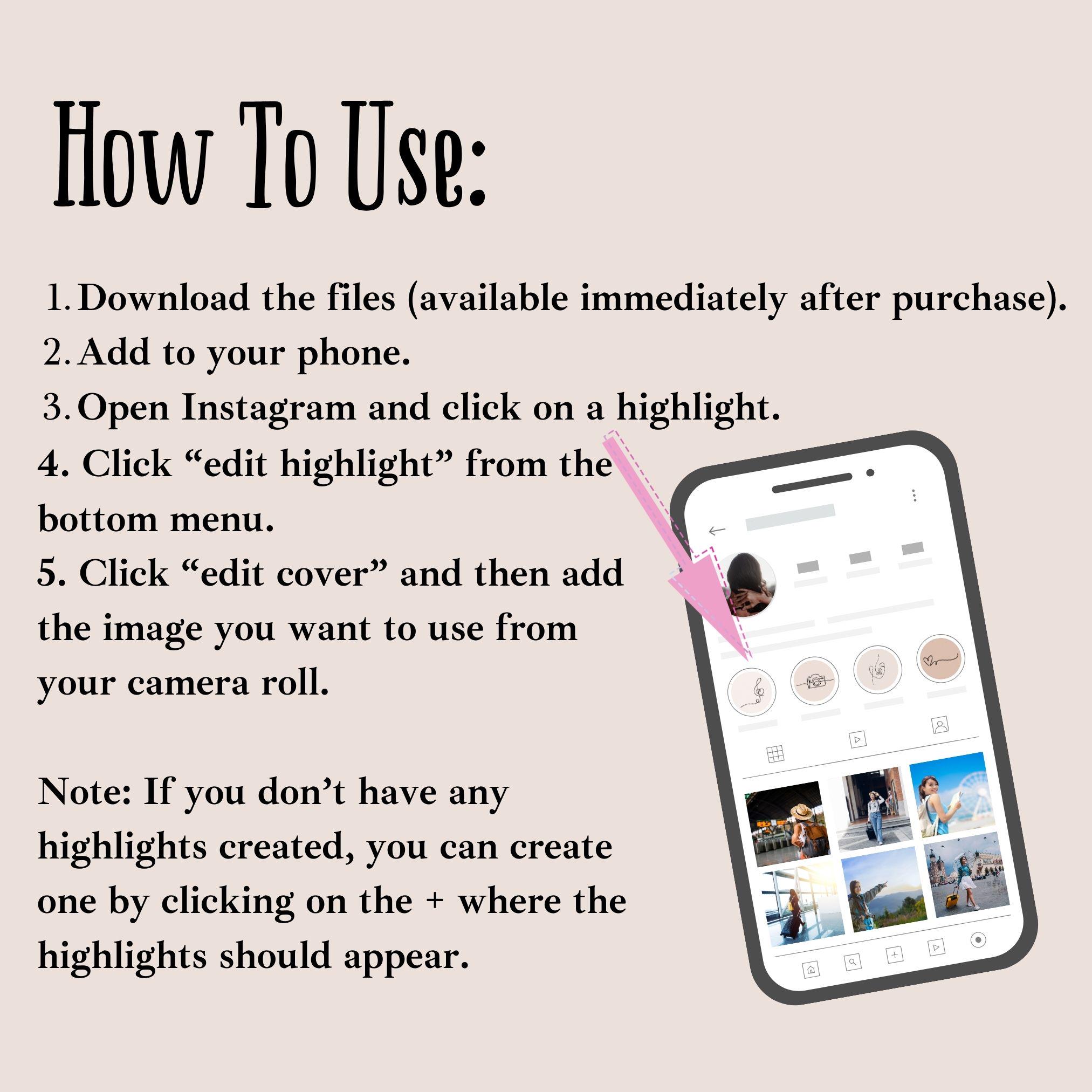 Beige Social Media Highlight Covers - Minimal IG Covers - 12 Story ...