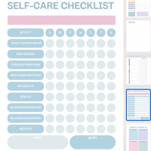 Weekly Planner Bundle - 9 Pages With Habit Tracker, Self-care Tracker ...