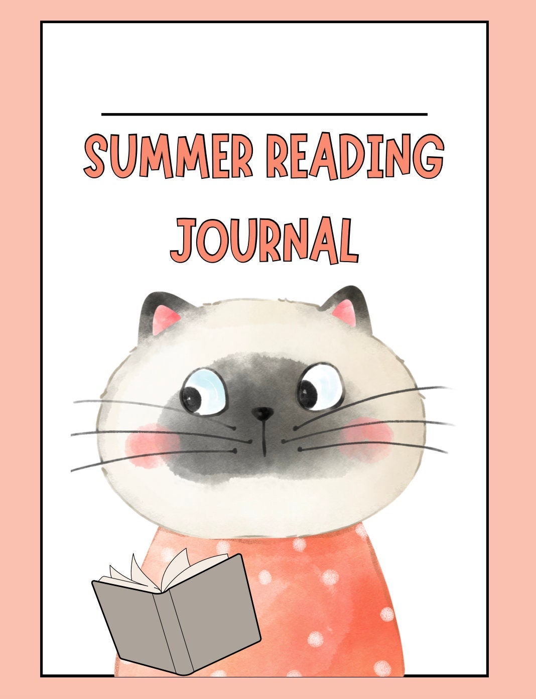 Kids Summer Reading Journal - 9 Page Instant Download Book Tracker ...