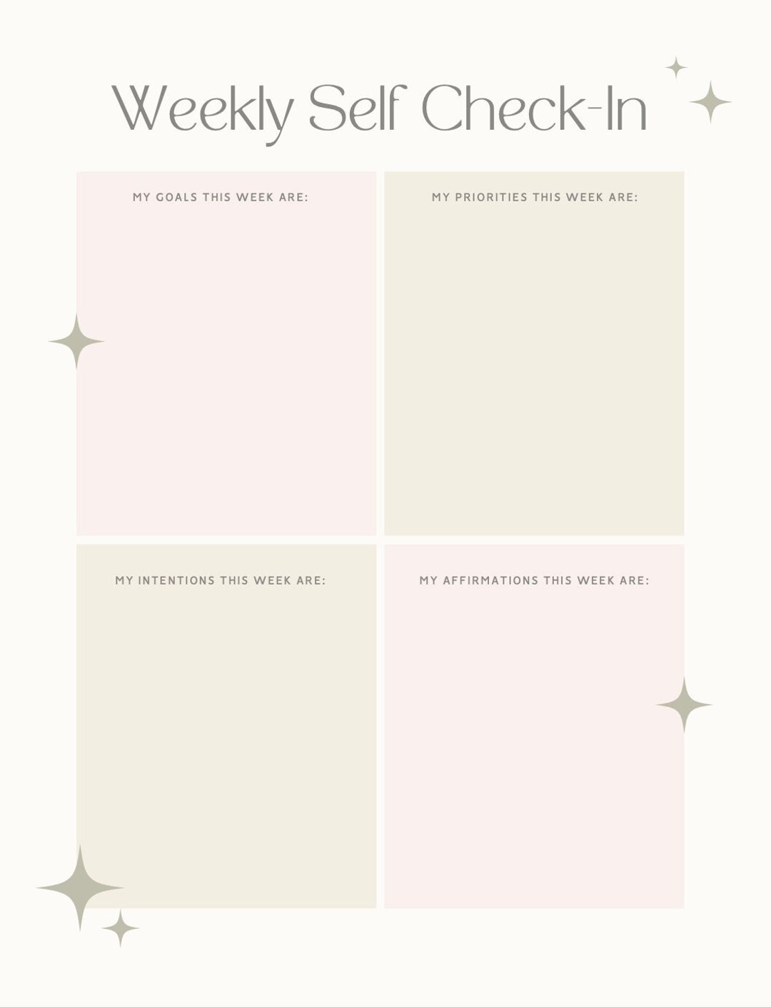 Self Check-in Journal Page - Instant Download - Etsy